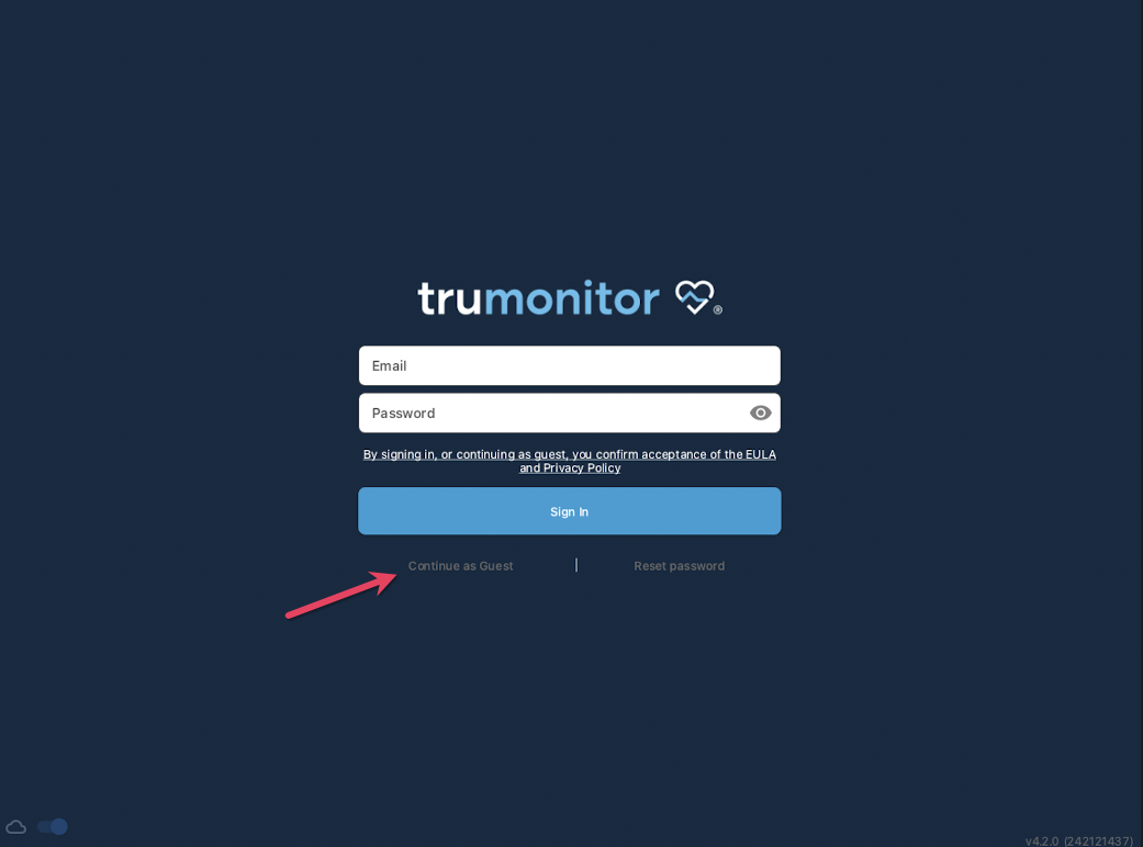 Creating an Account - TruMonitor - TruVent