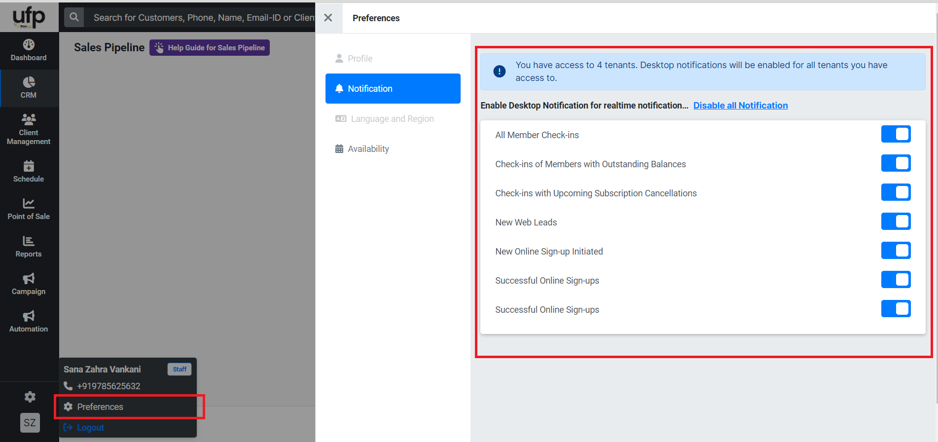 🖥️ Desktop Notification for Staff🔔