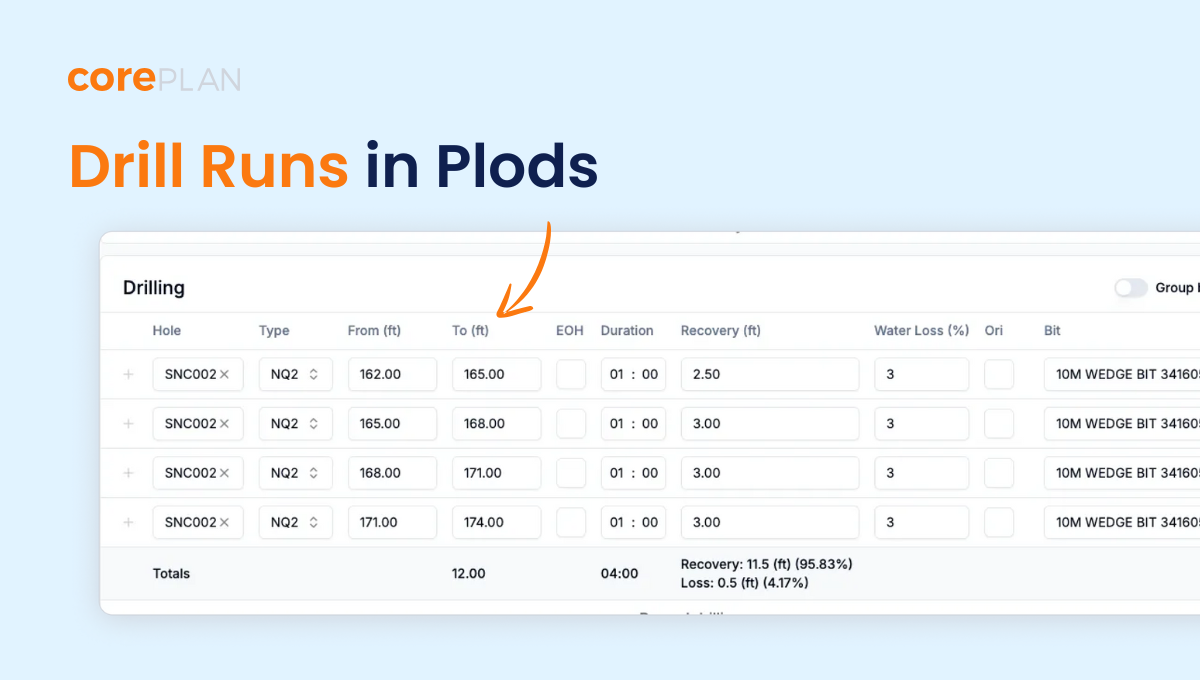 Drill Runs setting is live in CorePlan 2.0
