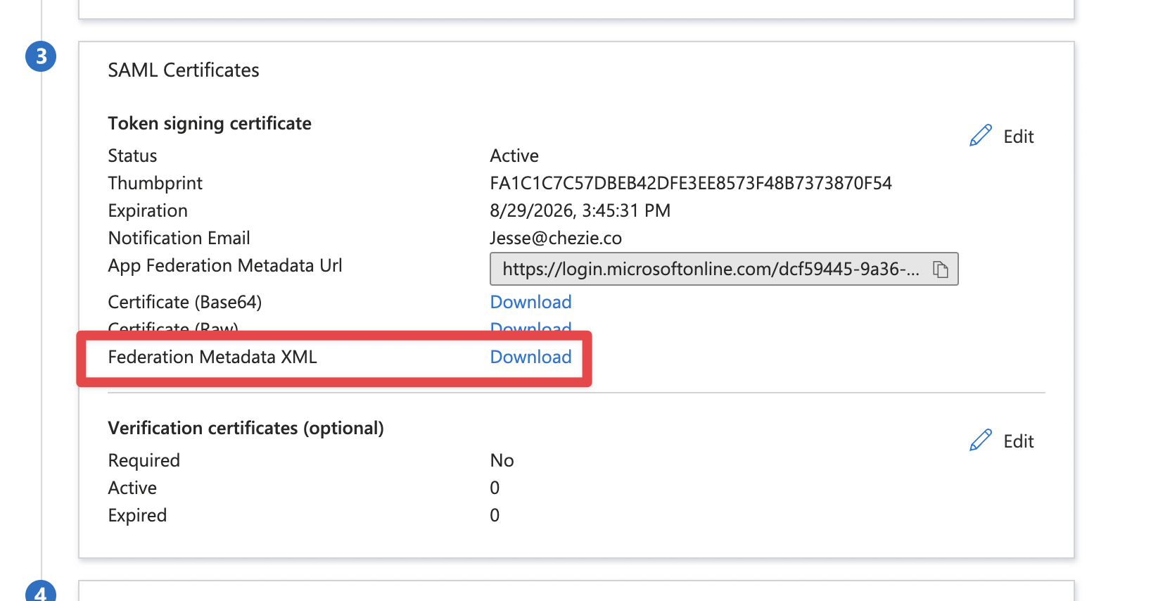 Azure (SAML) - Chezie
