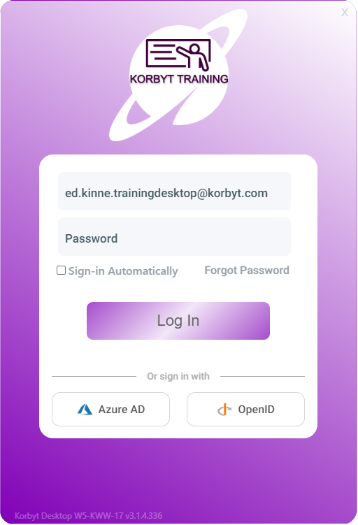Desktop (InView) Application Settings - Korbyt