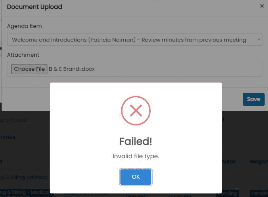 When file uploads are not allowed due to file type, show which files ...